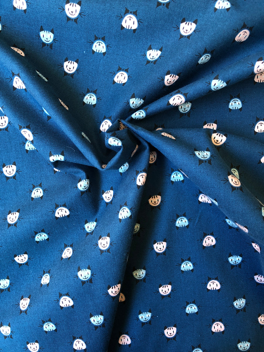 Steno Pool by Kim Kight for Cotton and Steel - Midnight Calico Cats ...