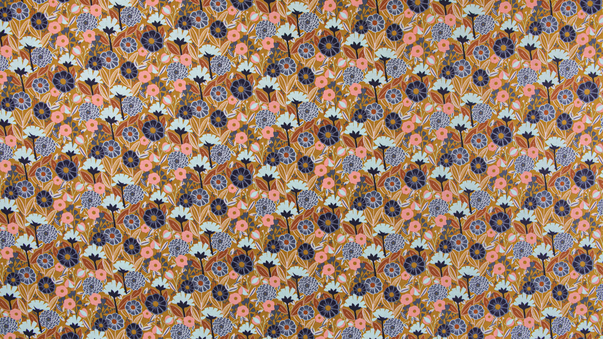 Emilia by Megan Carter - Diana - Mustard Fabric – Villekulla Handmade