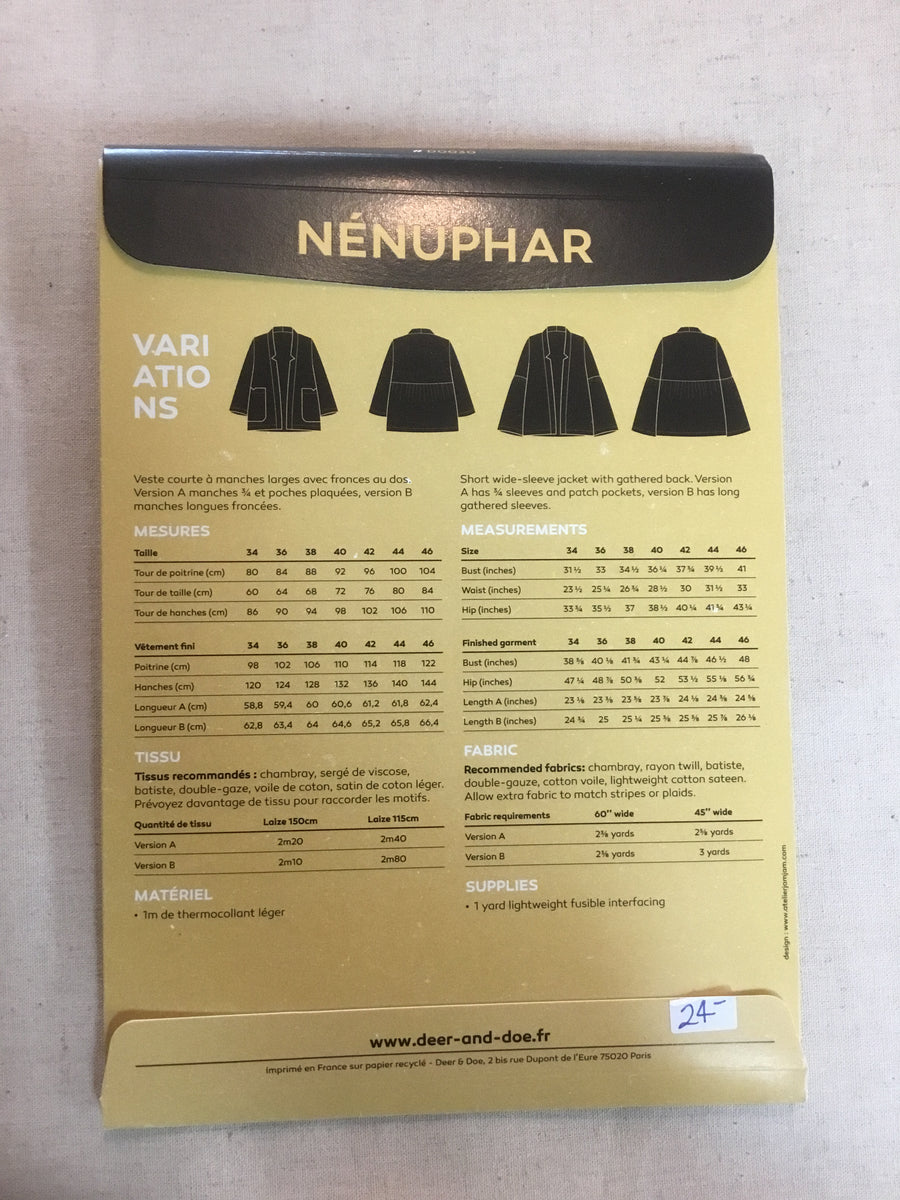 Deer and Doe Nénuphar Jacket Pattern – Villekulla Handmade